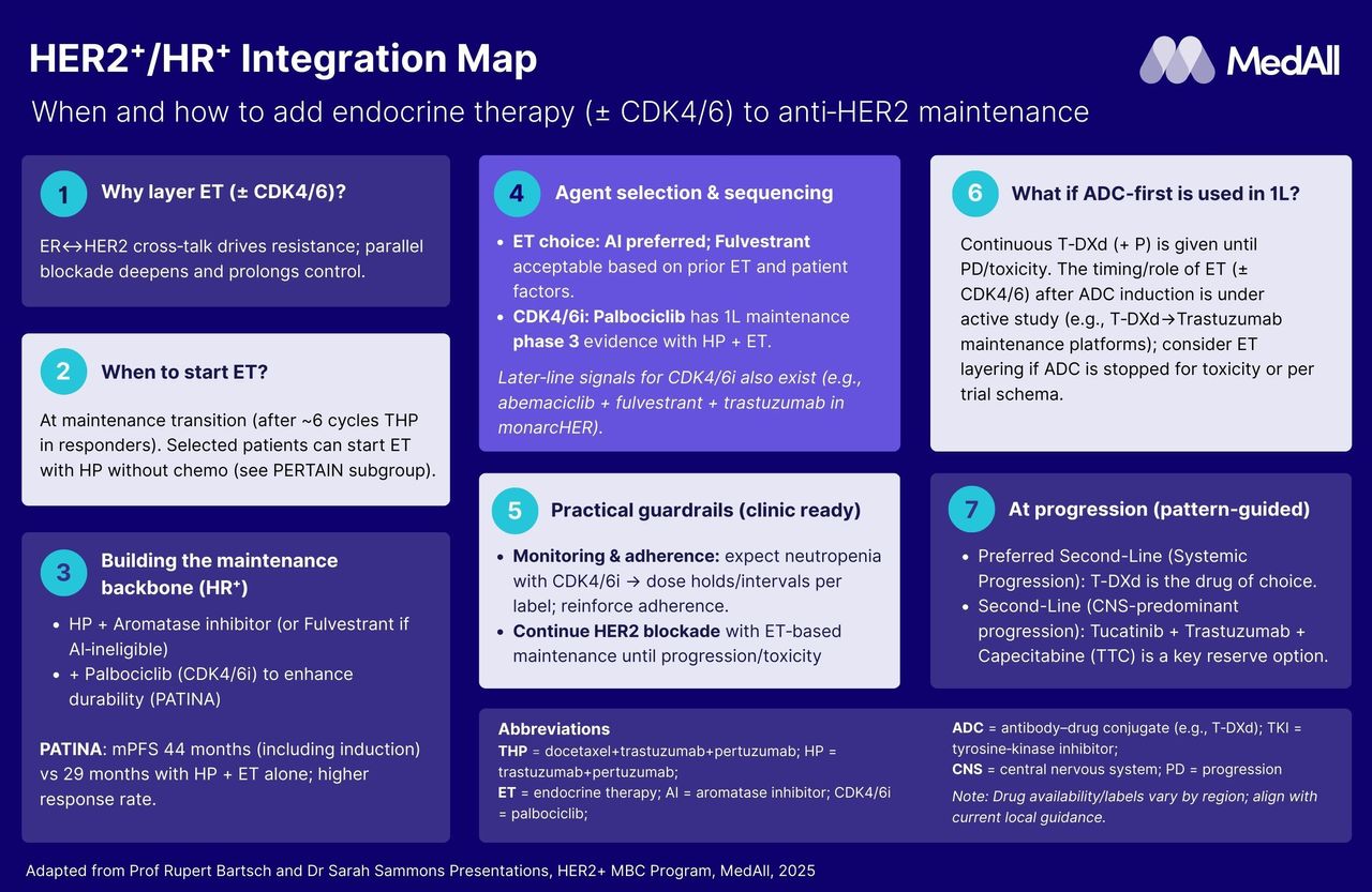 1L HER2+ / HR+ MBC: Integration Map | MedAll