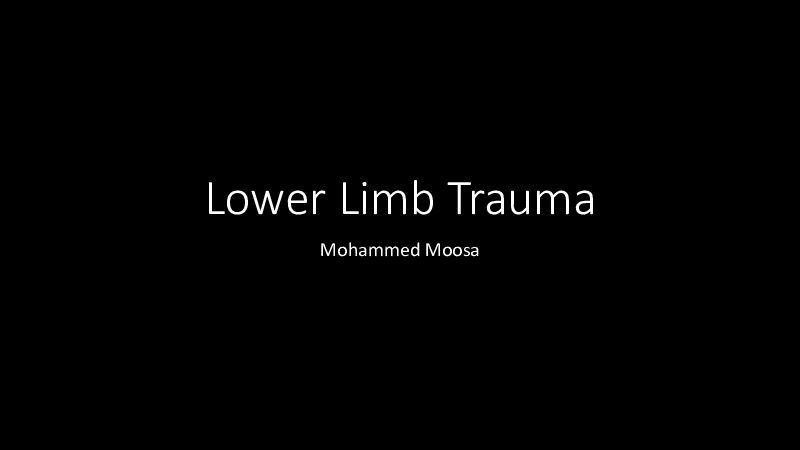 MSK Radiology Part 2: Lower Limb X-ray Interpretation | Content | MedAll