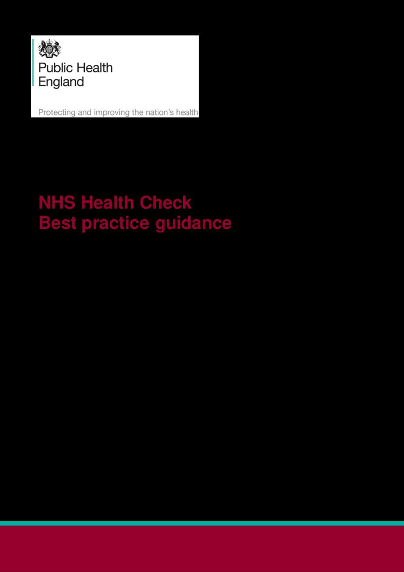 NHS Health Check Best Practice Guidance | Content | MedAll