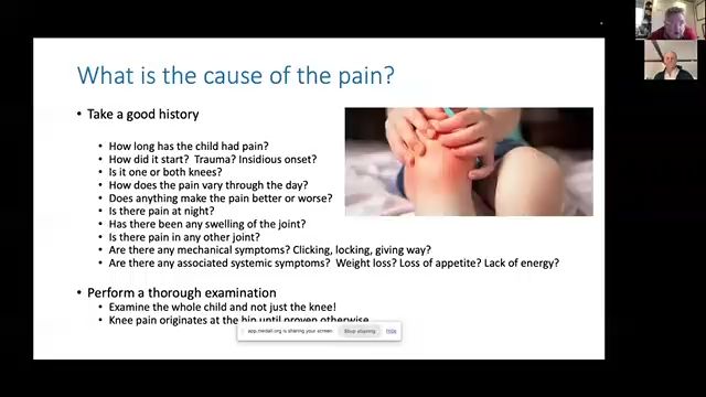 Paediatric Knee pain | Content | MedAll
