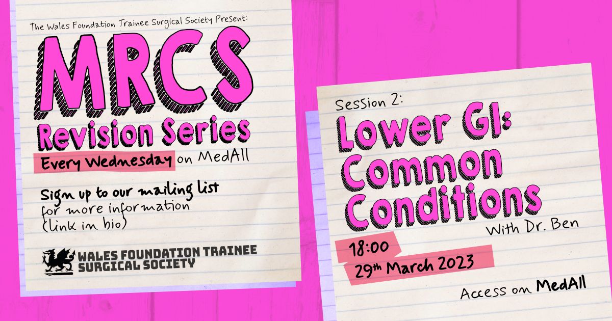 WFTSS MRCS Revision Series - Lower GI Common Conditions | Content | MedAll