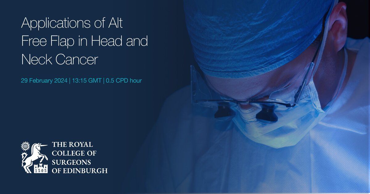 Applications of Alt Free Flap in Head and Neck Cancer | Event listing ...