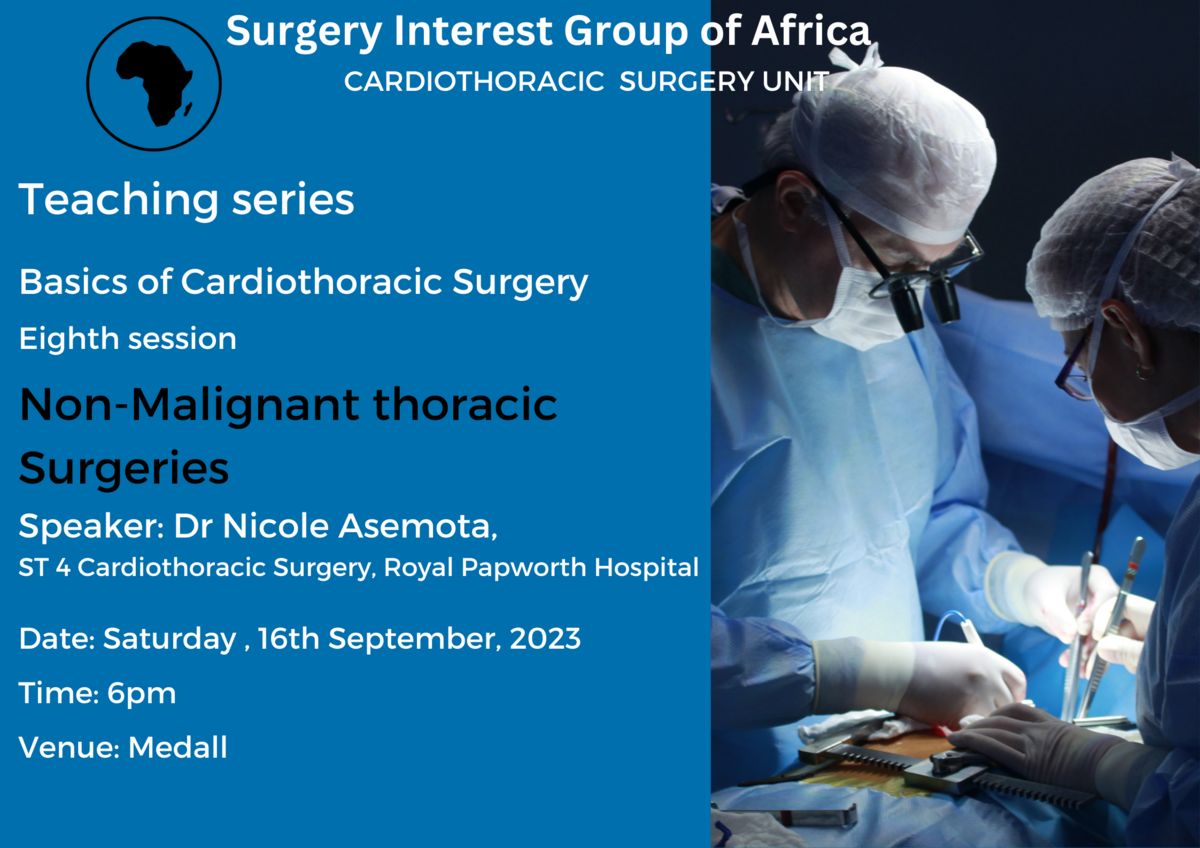 Basics of Cardiothoracic Surgery: Non-Malignant thoracic diseases and ...