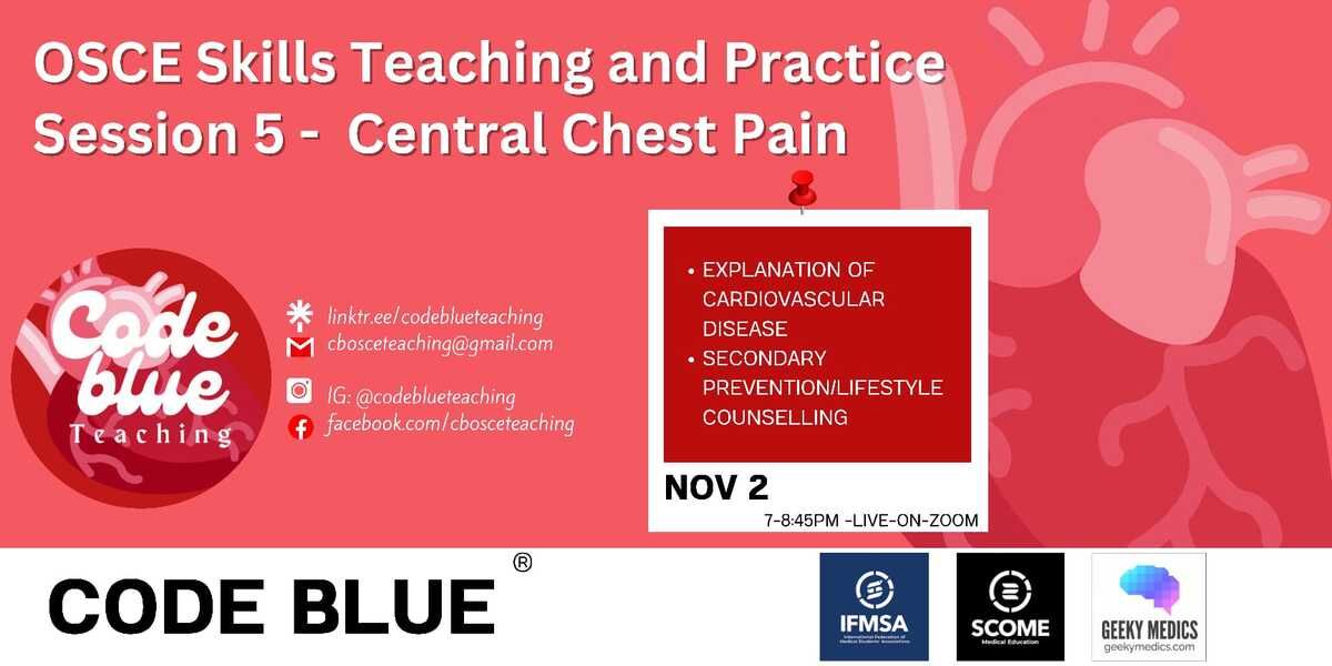 Central Chest Pain - OSCE Skills Teaching and Practice (disease explanation and secondary ...