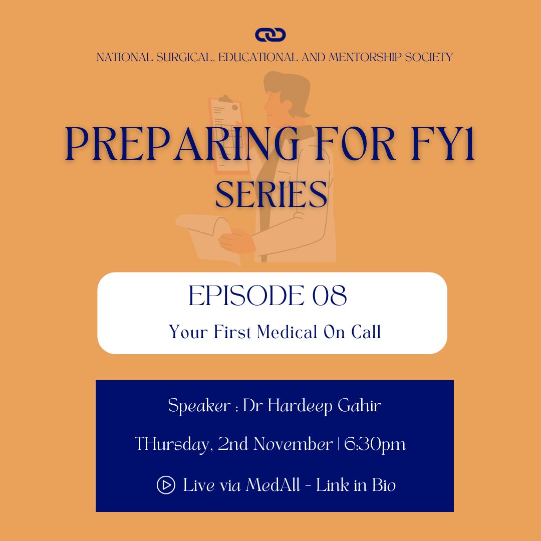 FY1 Series - Your First Medical On Call as an FY1 | Event listing | MedAll