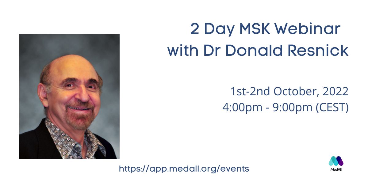 Two-Day MSK Webinar with Donald Resnick | Event listing | MedAll
