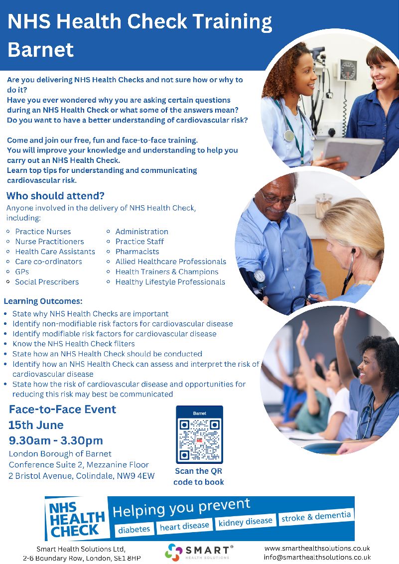 FLYER: NHS Health Check Training for Barnet | Content | MedAll