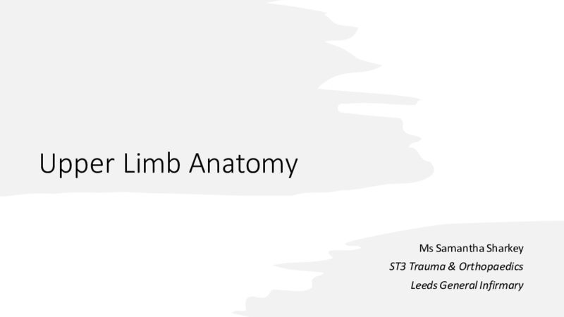 Upper Limb Anatomy | Content | MedAll