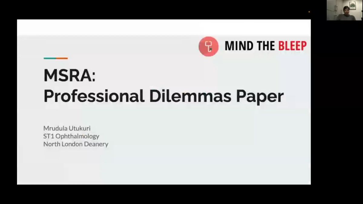 MSRA: Preparing for the Professional Dilemmas Paper | Content | MedAll