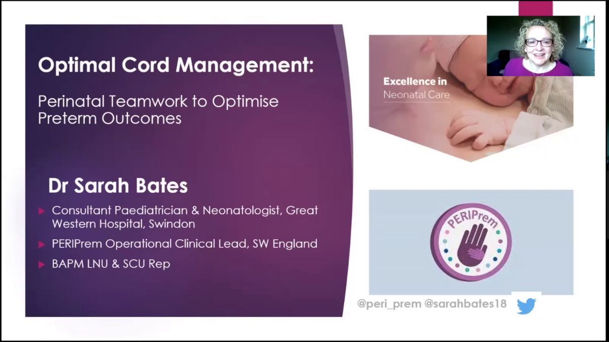 Dr Sarah Bates - Optimal Cord Management | Content | MedAll